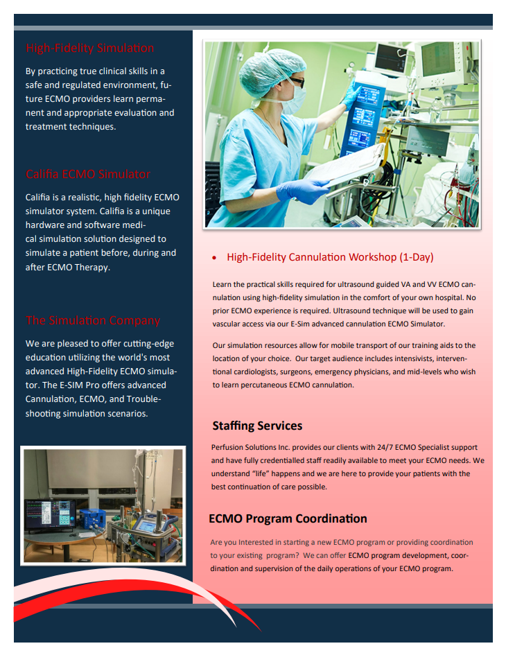 ECMO Program Management - Perfusion Solution
